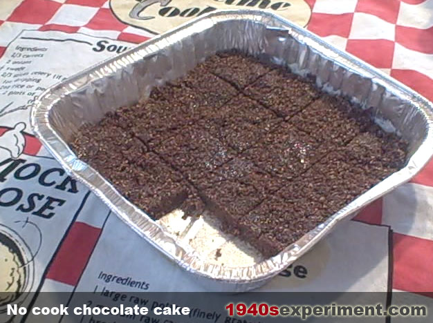 Uncooked chocolate cake - The 1940's Experiment