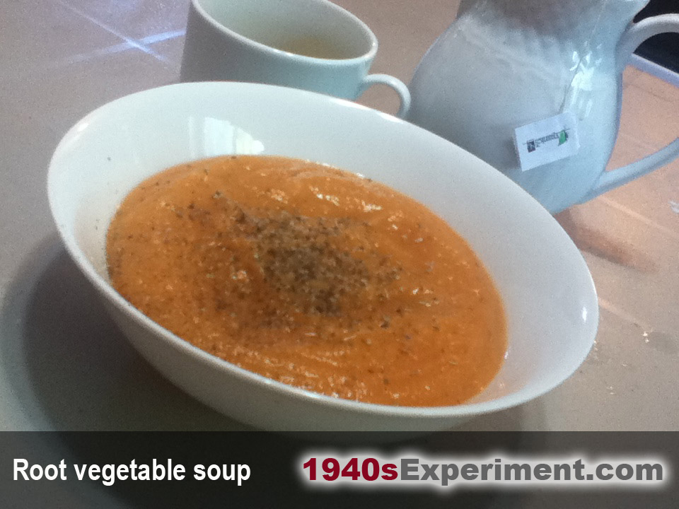 Wartime root vegetable soup - The 1940's Experiment