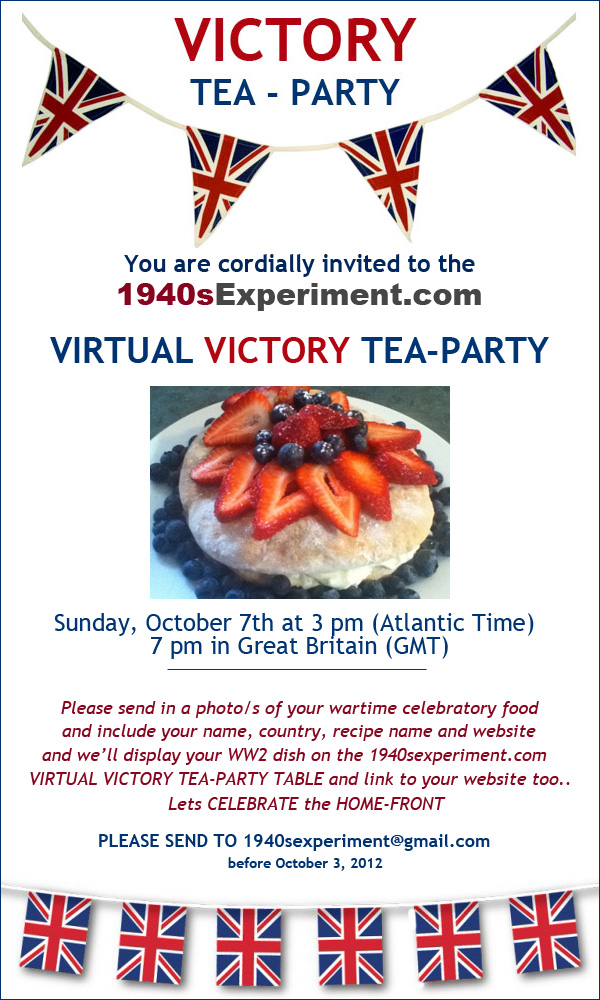 Victory Tea Party- You are invited! - The 1940's Experiment