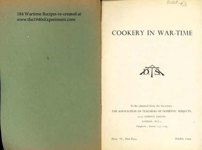 FREE 1939 War-Time Cookbook to Download NOW! - The 1940's Experiment